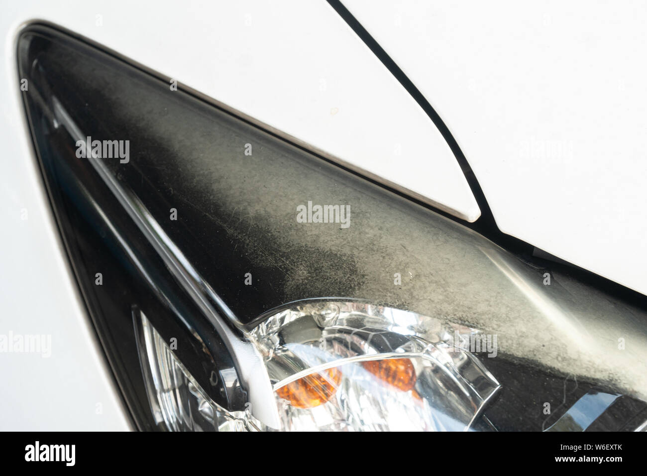 cloudy plastic lenses cover headlight Stock Photo - Alamy