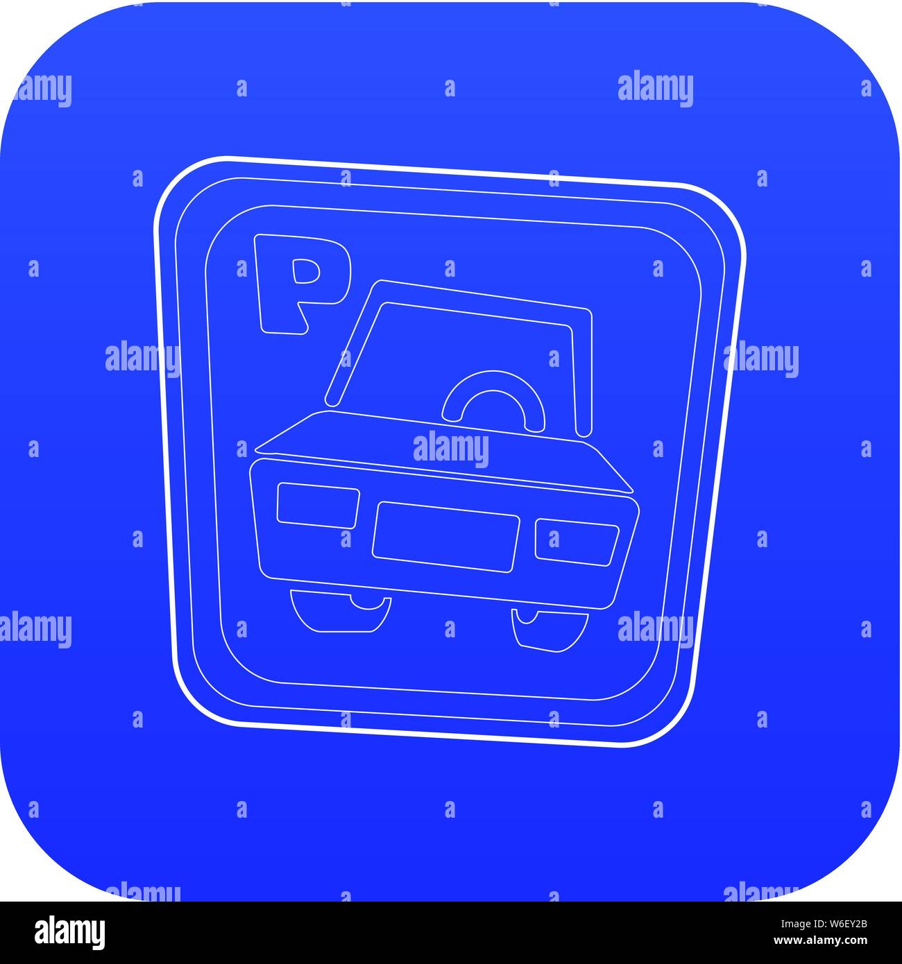 Car parking sign icon blue vector Stock Vector Image & Art - Alamy