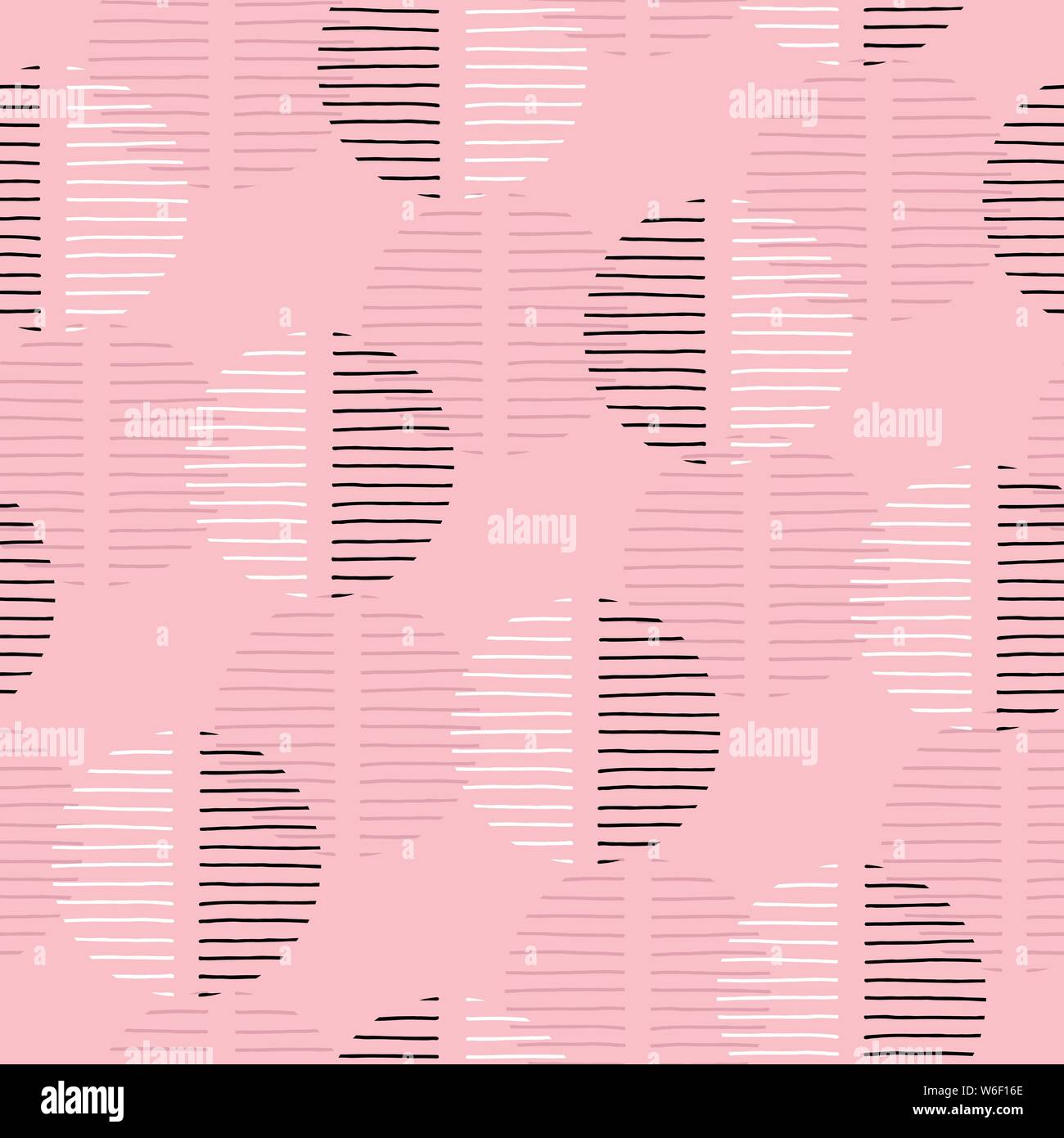 Exaggerated Retro Geo Dots Vector Seamless Pattern. Over Scaled Modern ...