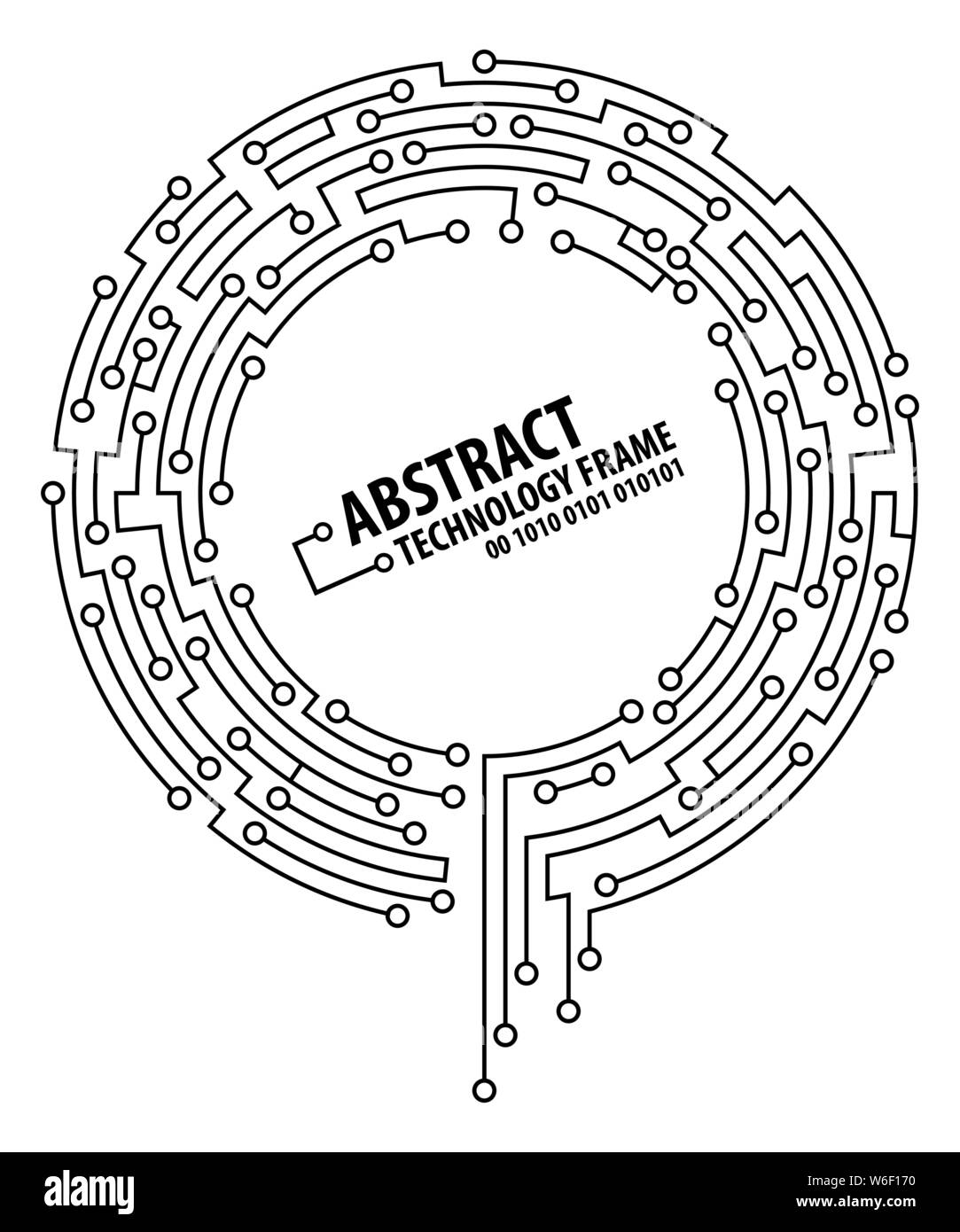 Abstract technology round frame Stock Vector Image & Art - Alamy