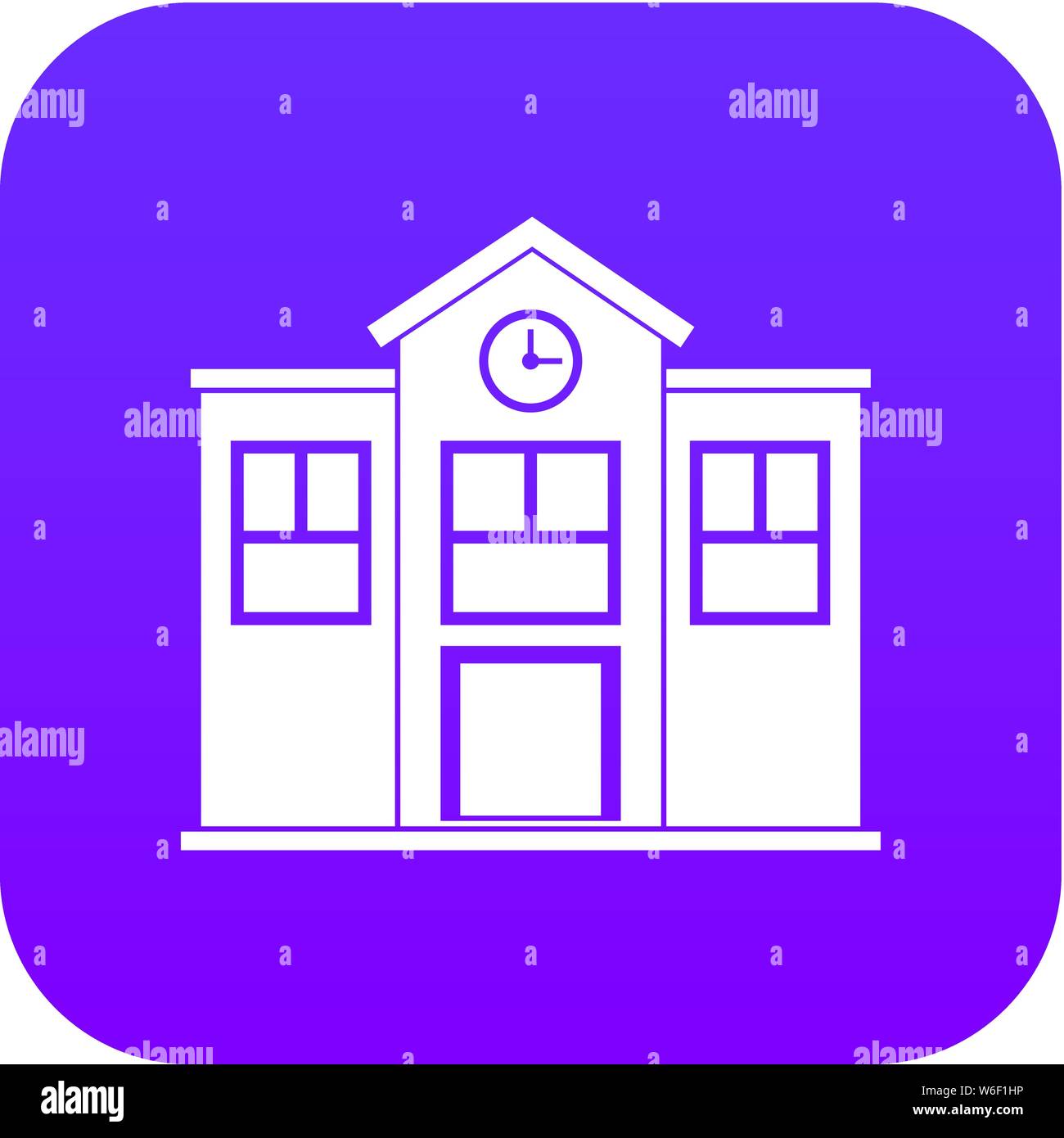 School icon digital purple Stock Vector Image & Art - Alamy