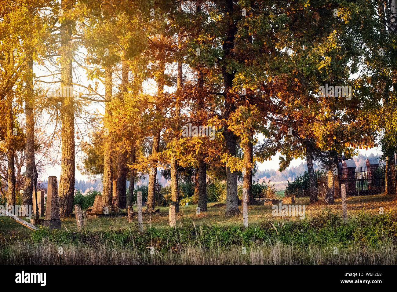 Cemetery in the fall hi-res stock photography and images - Alamy