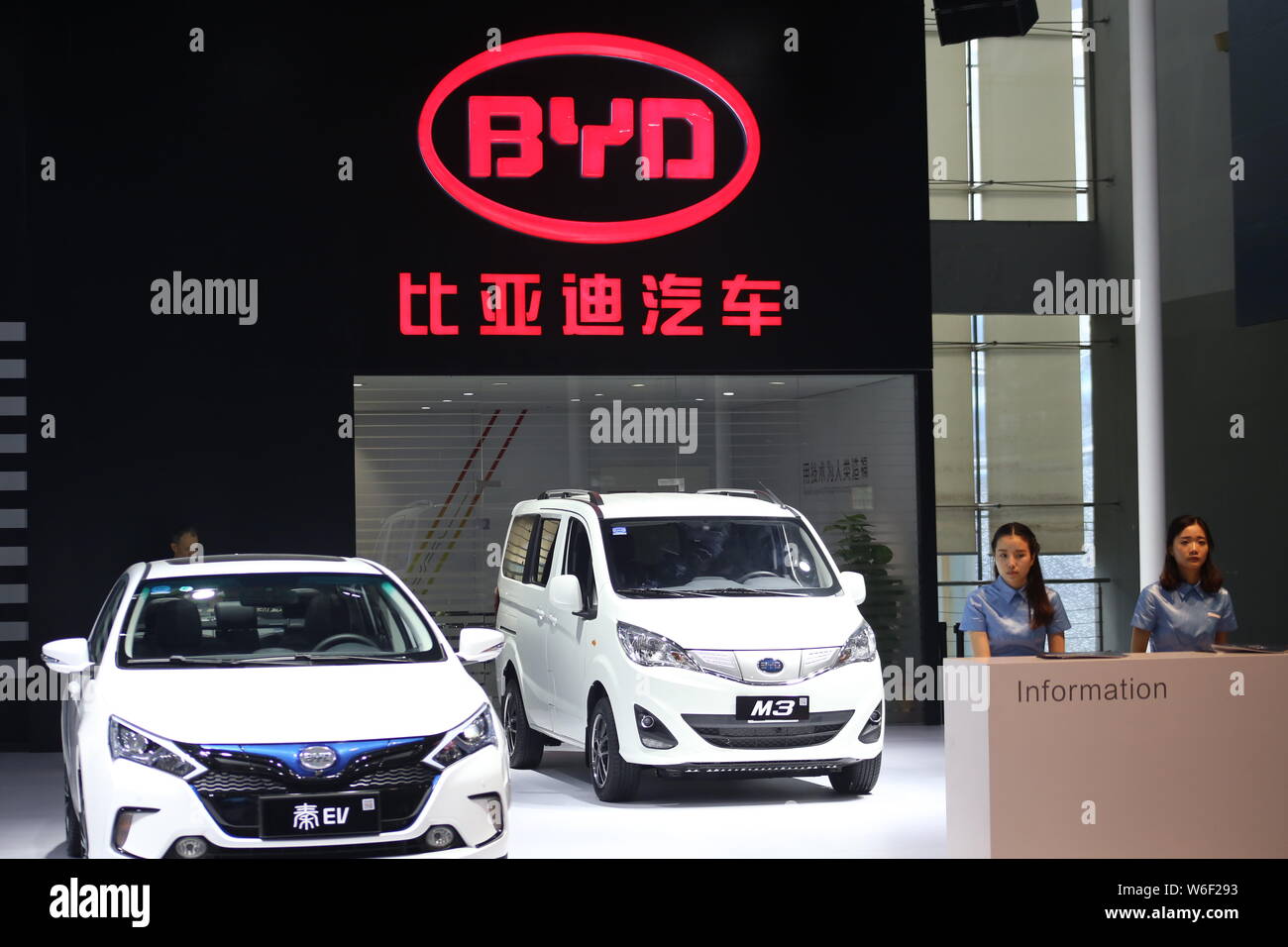 --FILE--People visit the stand of BYD during the 14th China (Guangzhou ...