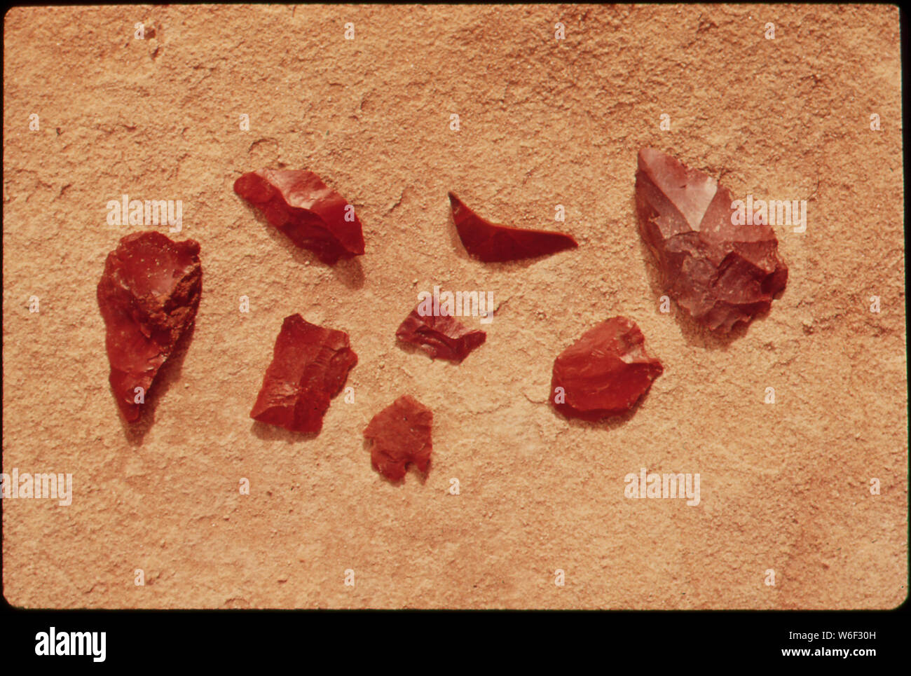 ARROWHEAD CHIPS AND SCRAPERS FOUND UNDER AN OVERHANG IN WATER CANYON ...