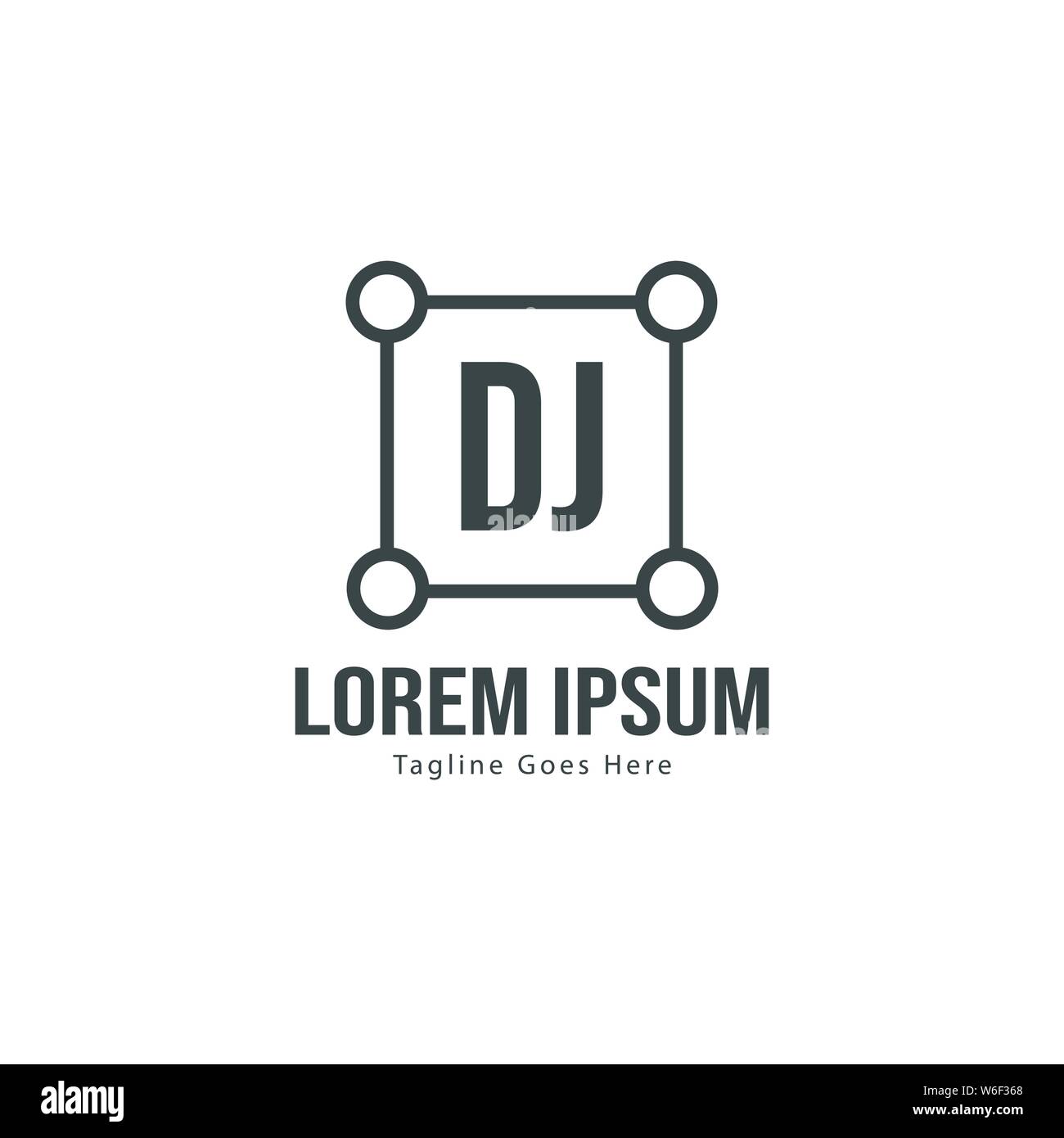 DJ Letter Logo Design. Creative Modern DJ Letters Icon Illustration ...
