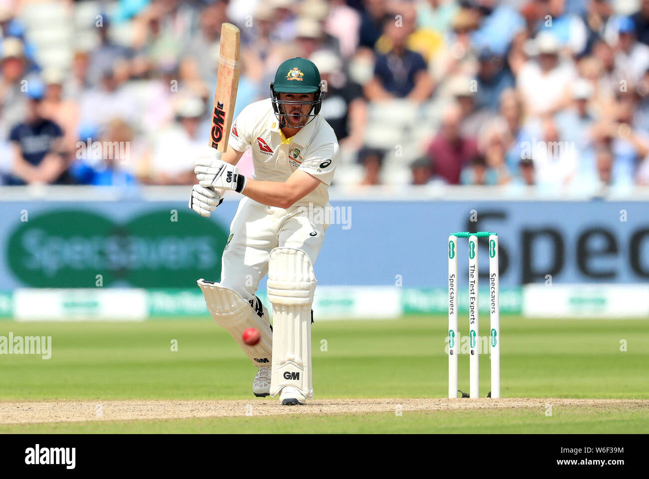 Australia's Travis Head bats during day one of the Ashes Test match at ...
