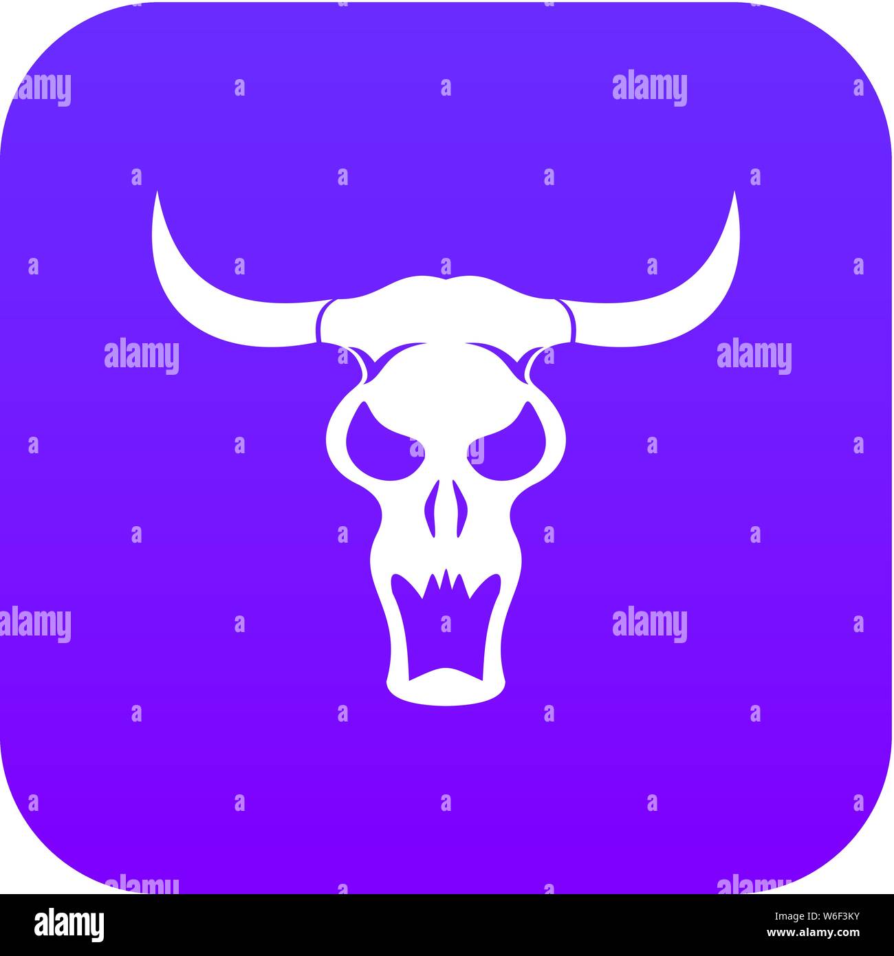 Buffalo skull icon digital purple Stock Vector Image & Art - Alamy