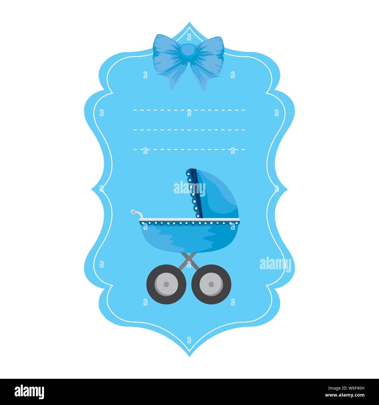 baby shower card with cart Stock Vector Image & Art - Alamy
