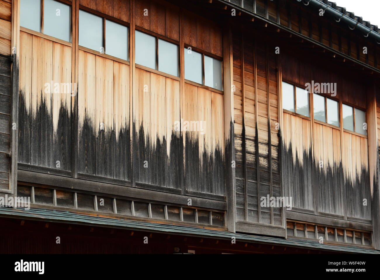 Detail of old geisha house. Higashi Chaya district. Kanazawa. Japan ...
