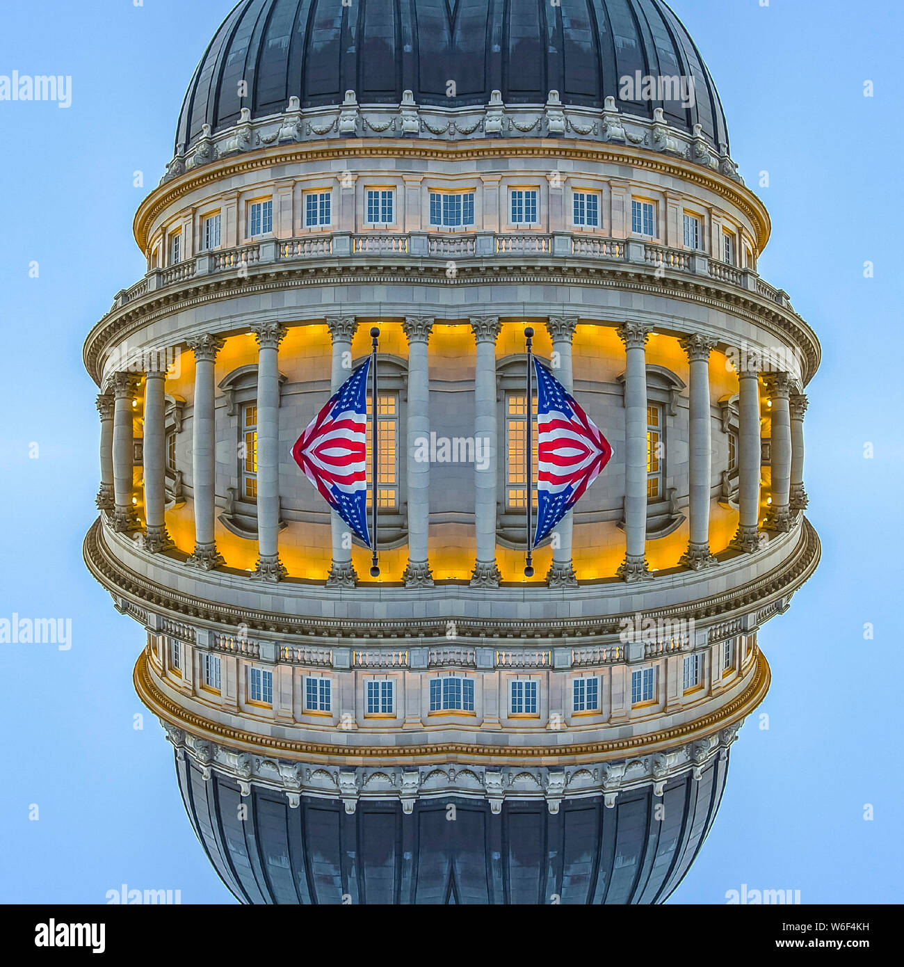 Square Four reflections of the capital building dome Stock Photo - Alamy