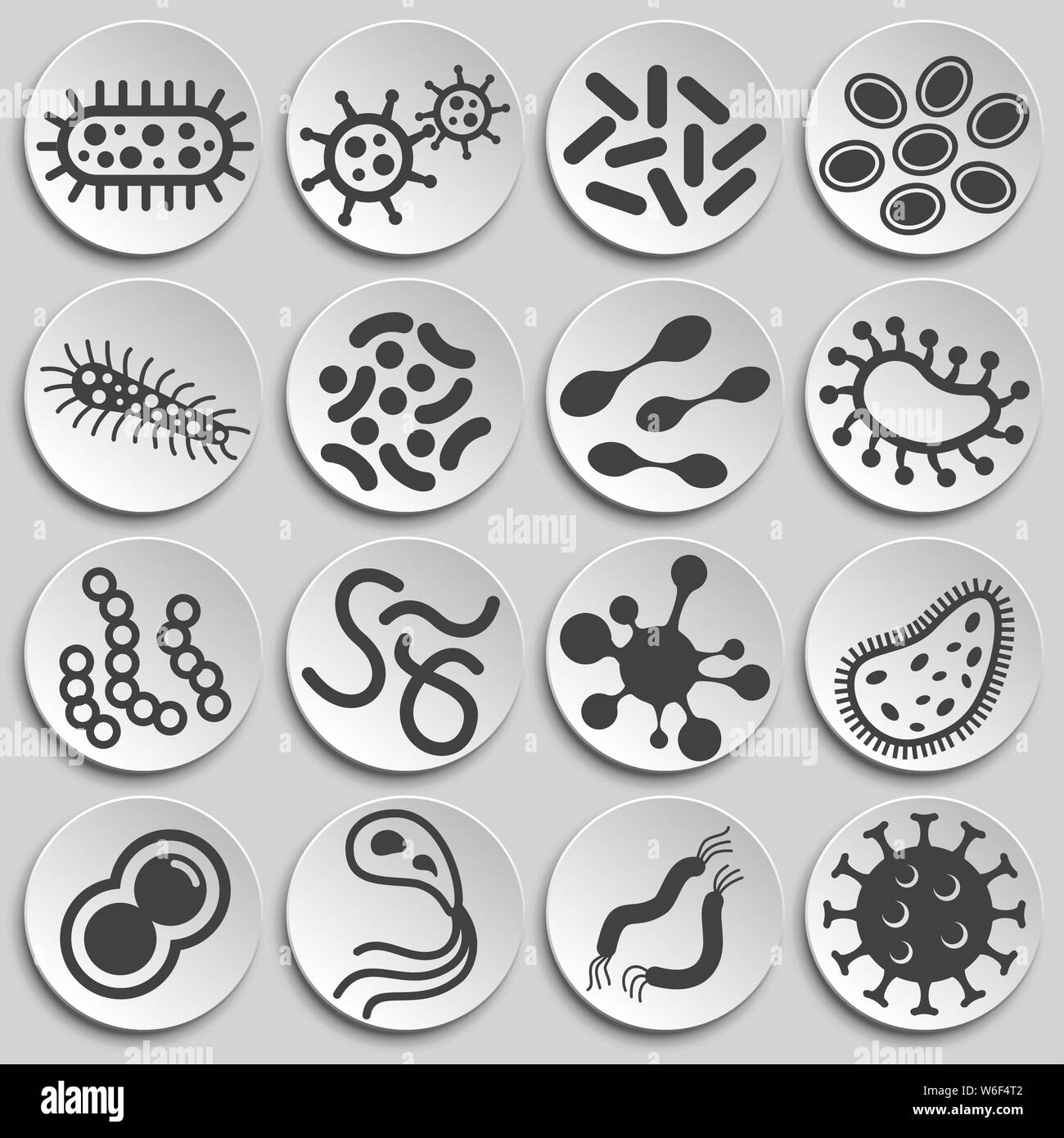 Cells icons set on background for graphic and web design. Simple ...