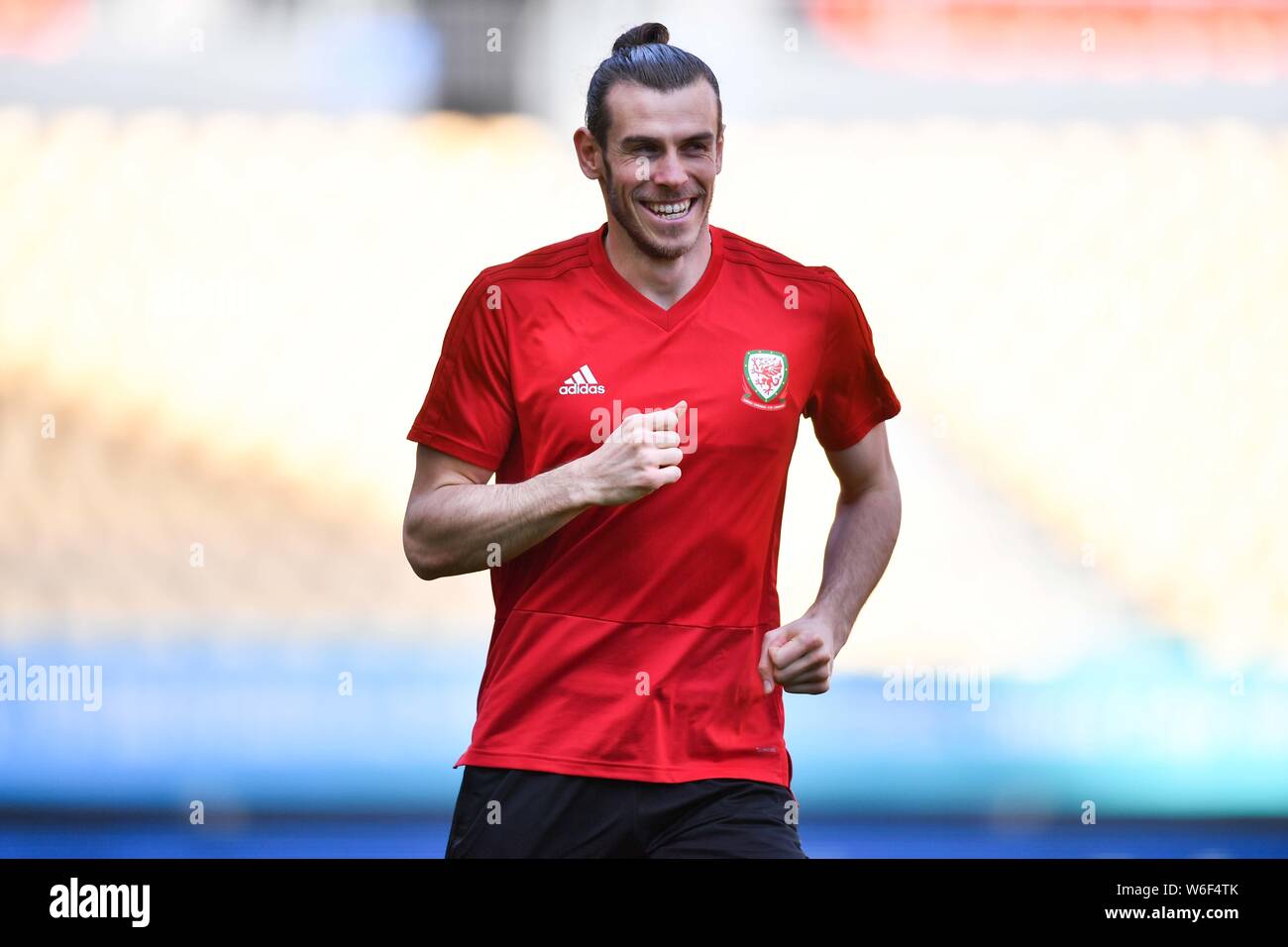 Gareth Bale of Wales national football team takes part in a training ...