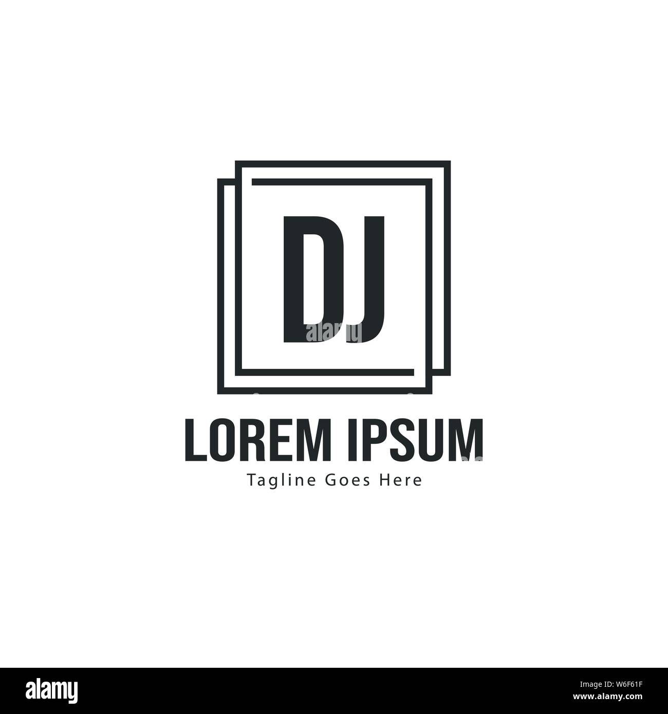 DJ Letter Logo Design. Creative Modern DJ Letters Icon Illustration ...