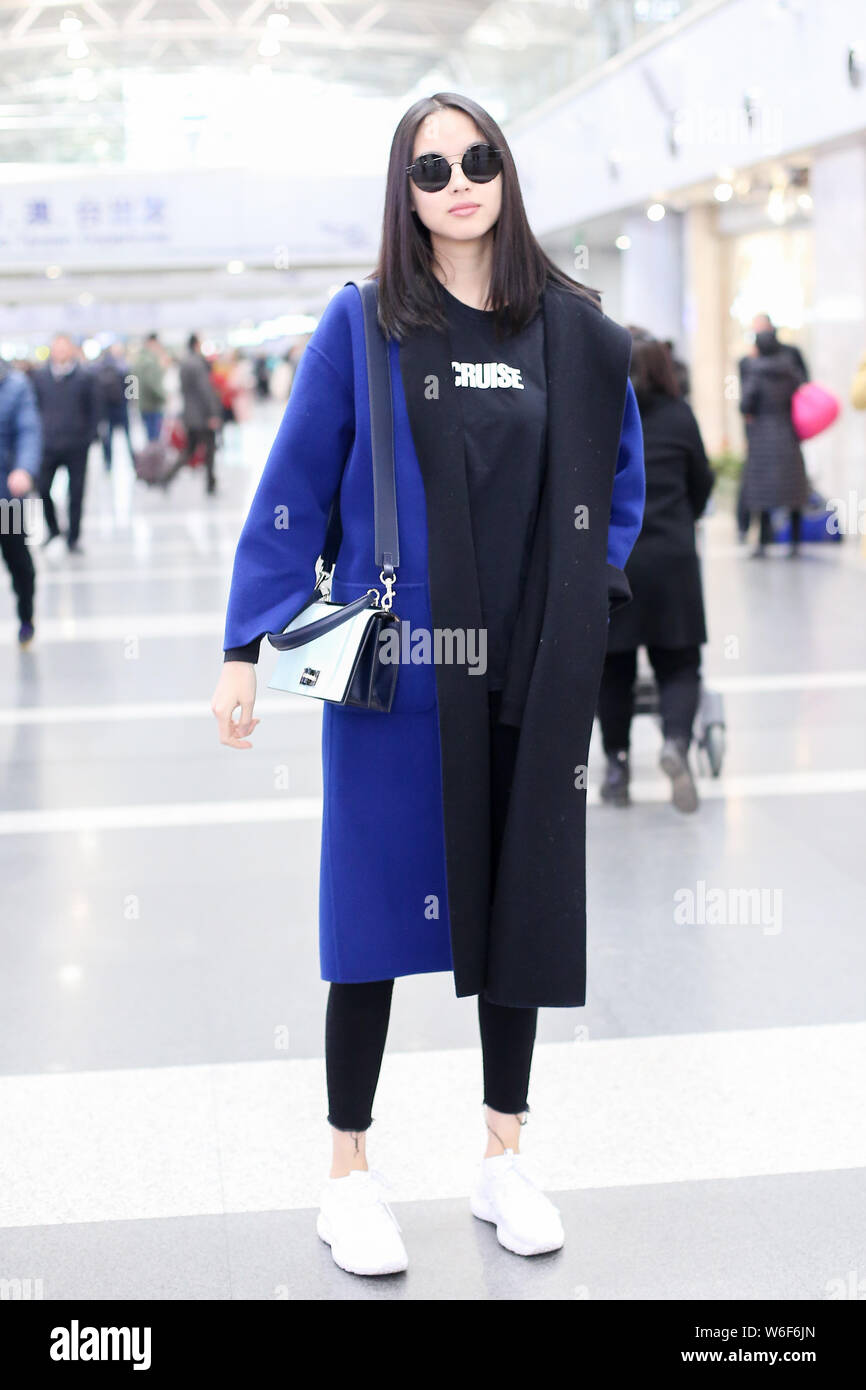Chinese model and actress Zhang Zilin is pictured at the Beijing ...