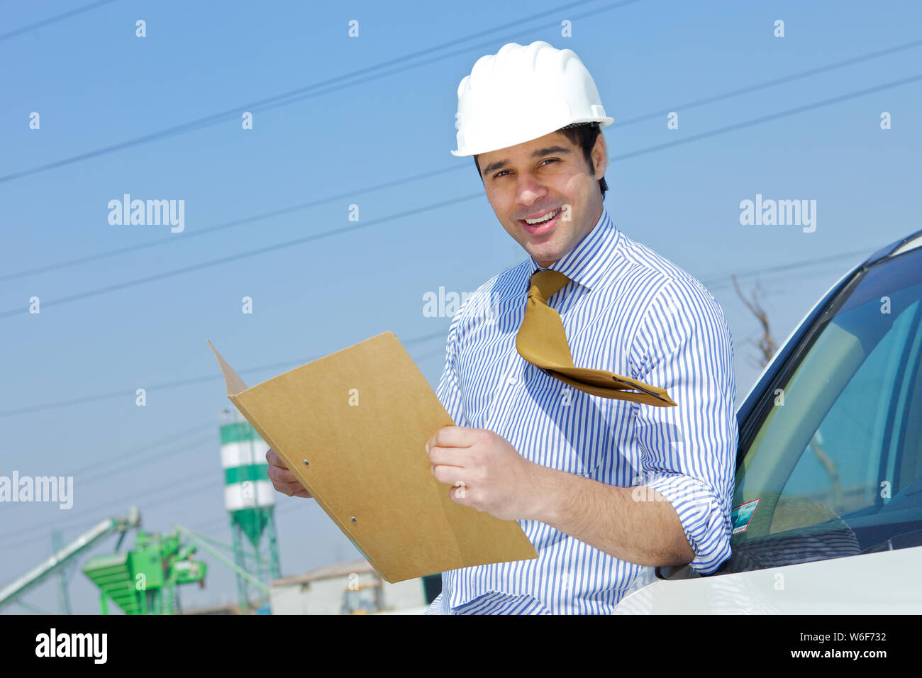 Architect doing paperwork Stock Photo - Alamy