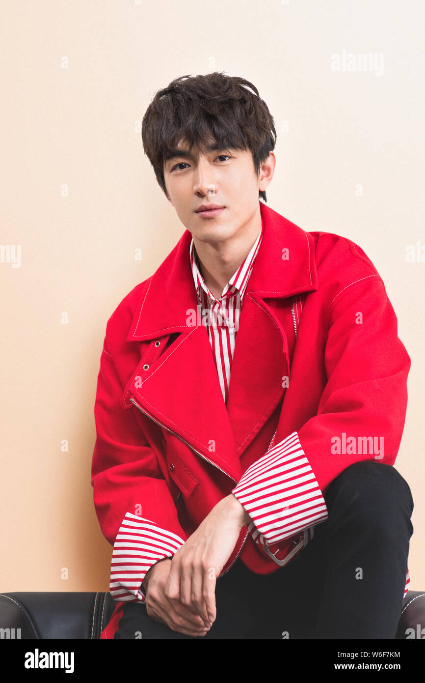 Chinese actor Kenny Lin or Lin Gengxin poses for portrait photos during ...
