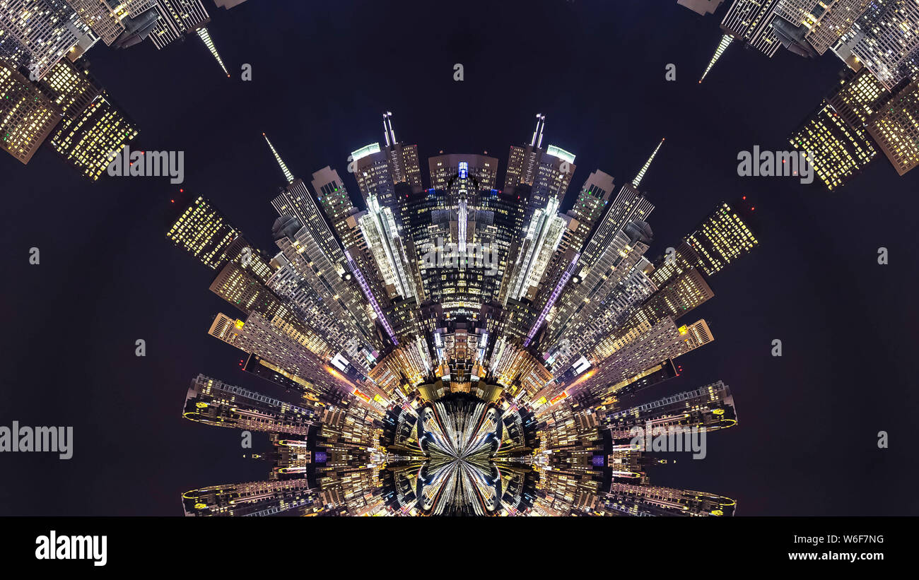 Panorama frame Radial shape made from San Francisco night Stock Photo ...