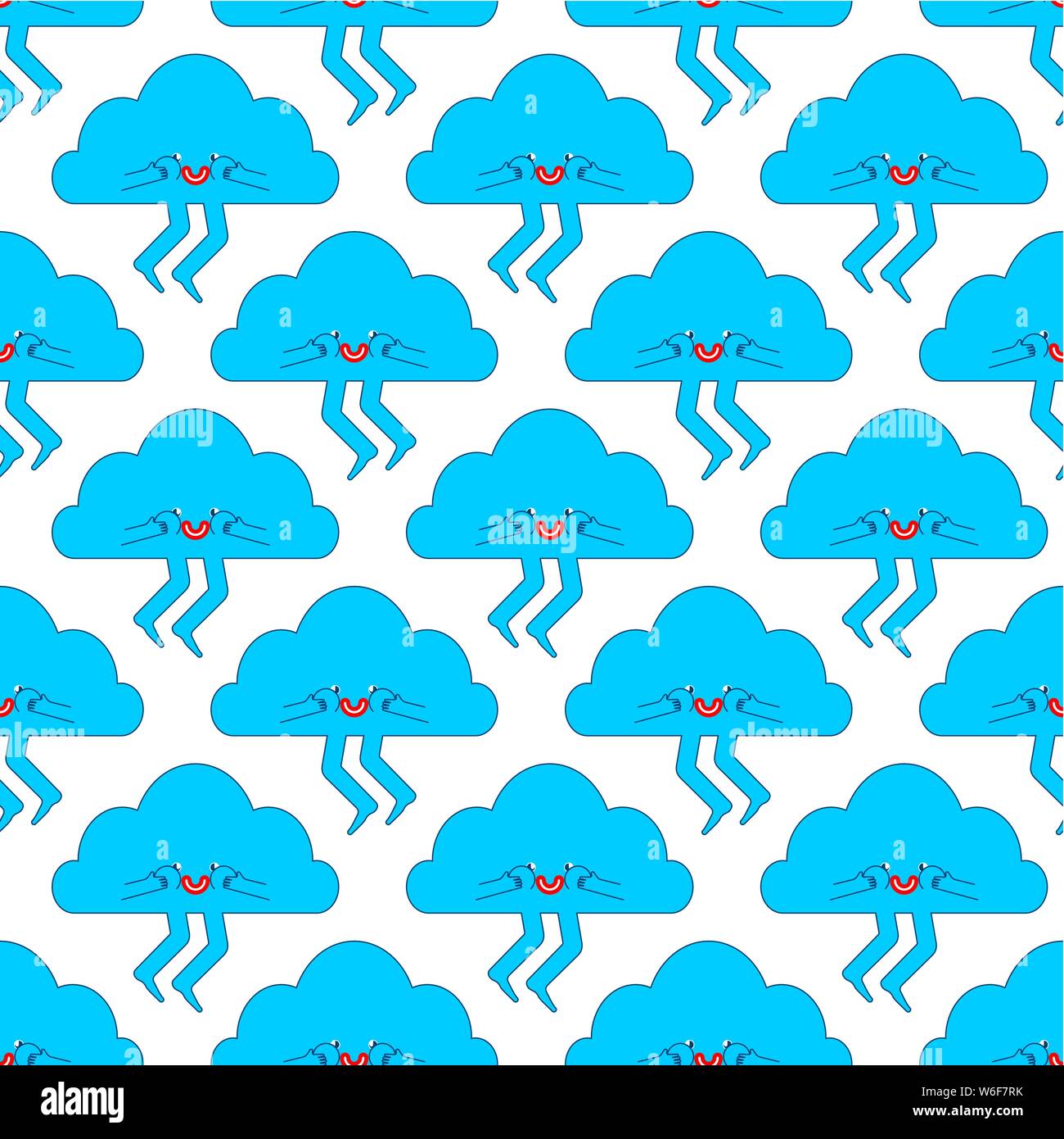 Cute cloud pattern seamless cartoon. cloudy background. vector texture ...