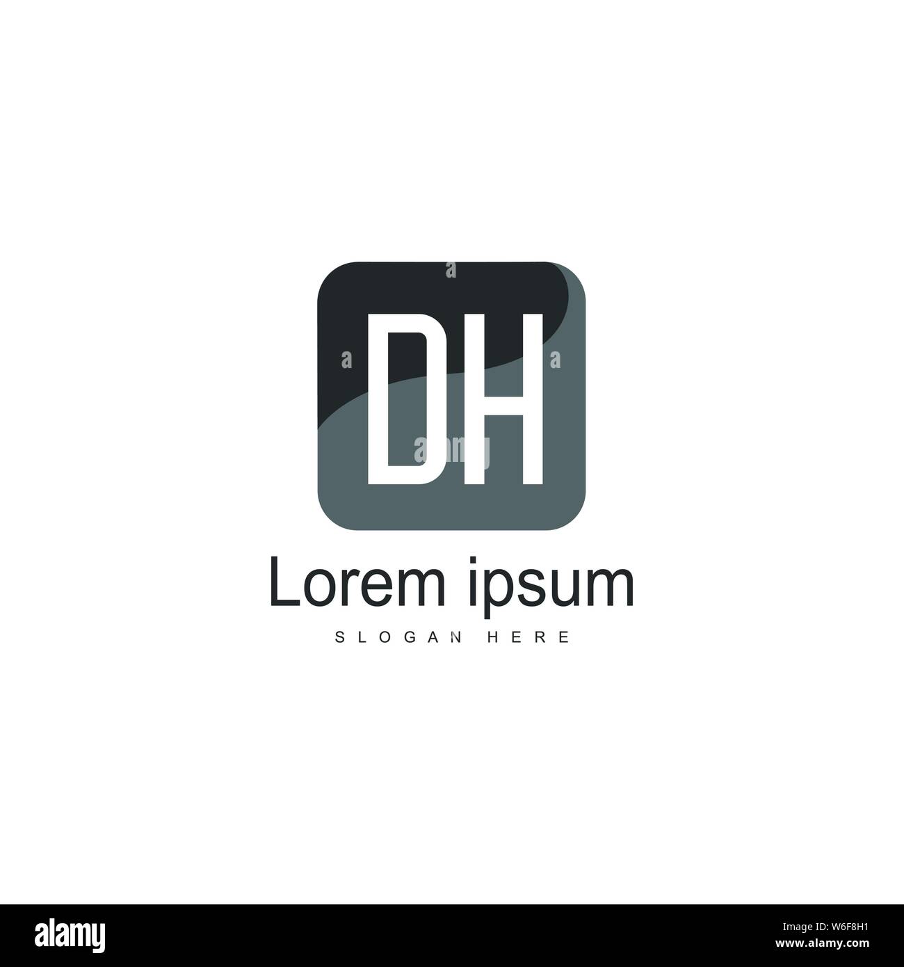 DH Letter Logo Design. Creative Modern DH Letters Icon Illustration ...