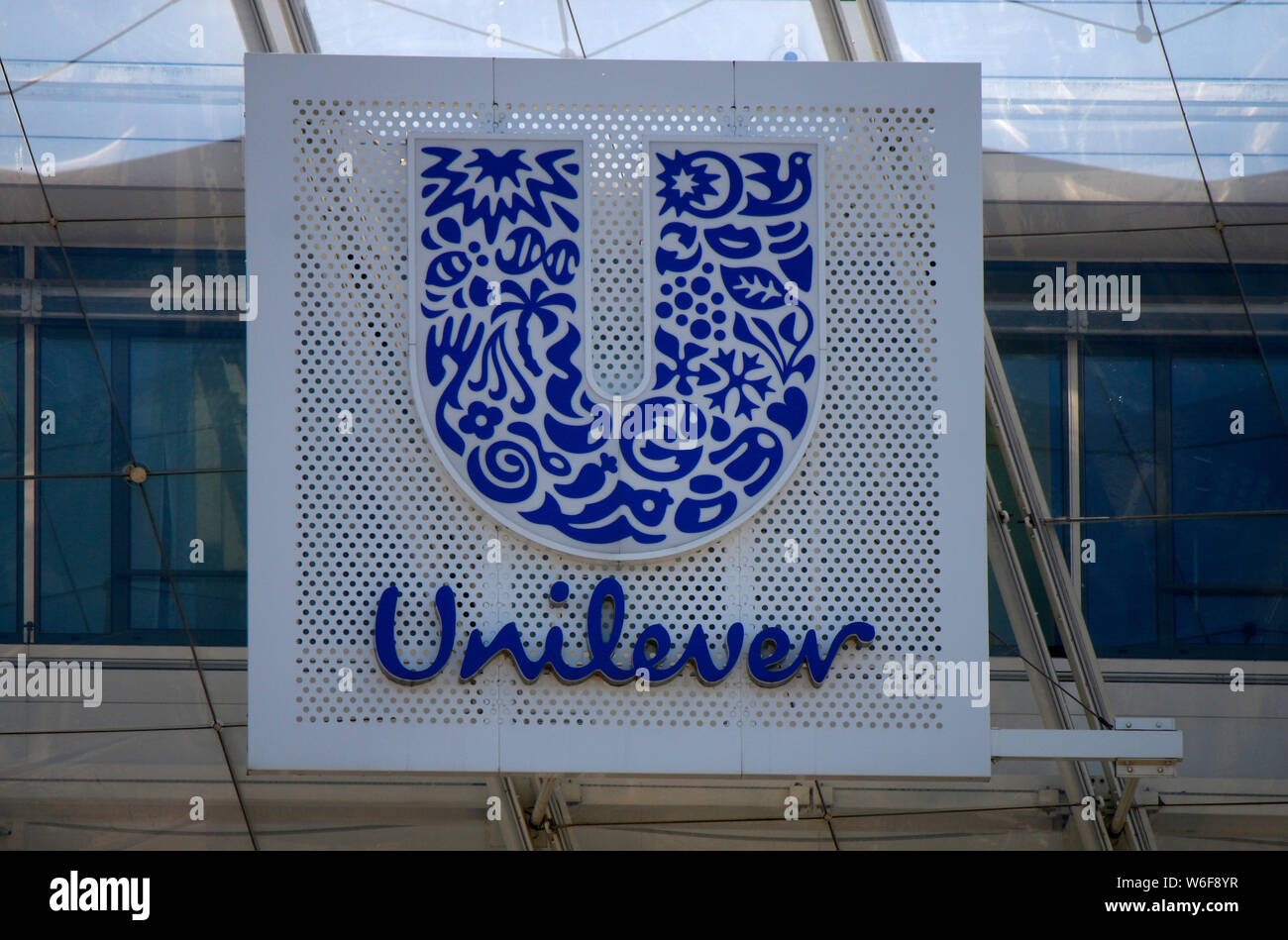 das Logo der Marke/ the logo of the brand "Unilever", Hamburg (nur fuer ...