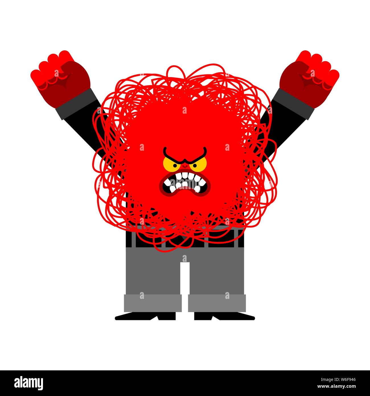 Anger red face. Evil sign. Vector illustration Stock Vector Image & Art ...