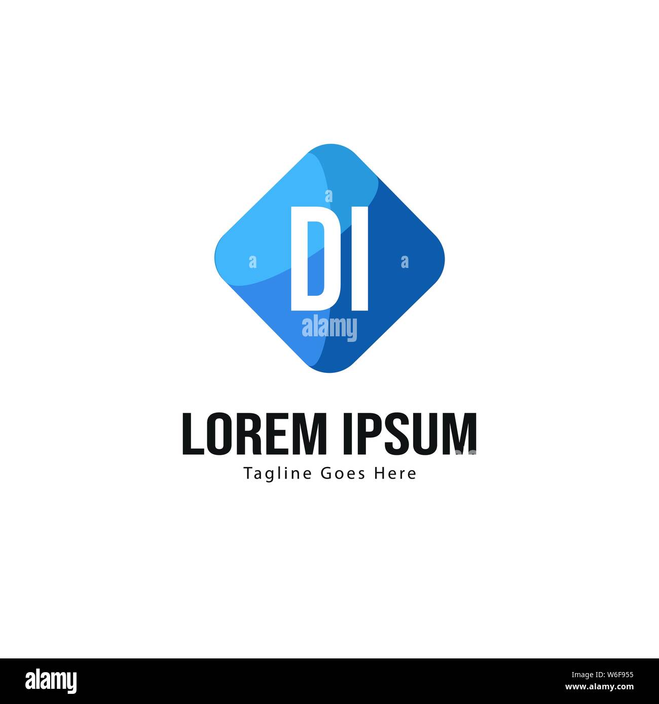DI Letter Logo Design. Creative Modern DI Letters Icon Illustration ...