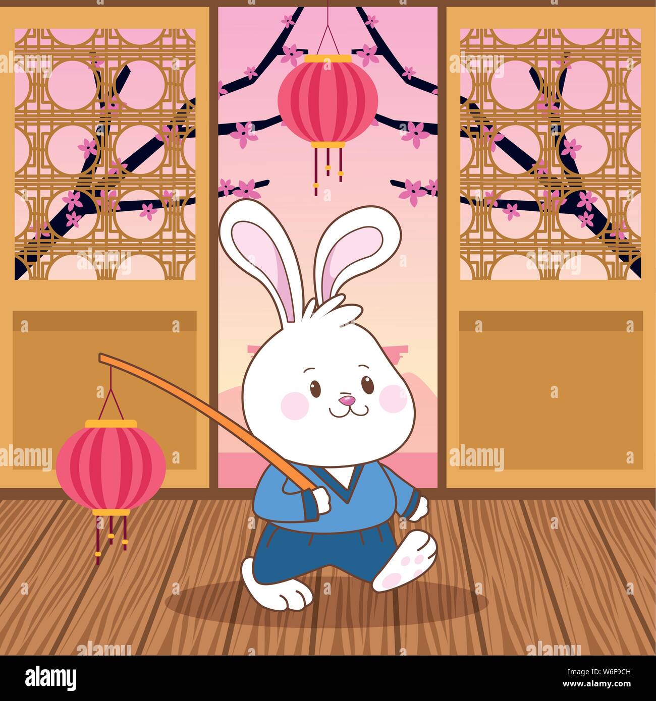 mid autumn chinese festival cartoon Stock Vector Image & Art - Alamy