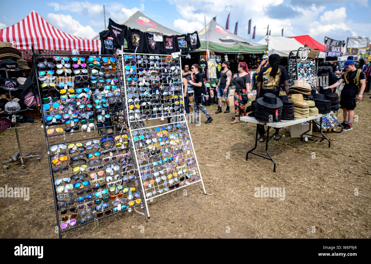 Wacken, Germany. 01st Aug, 2019. Visitors of the WOA - Wacken Open Air ...