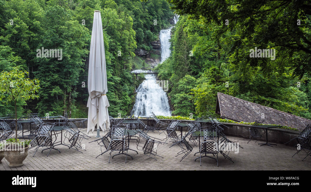 Giessbach falls on Lake Brienz Stock Photo - Alamy