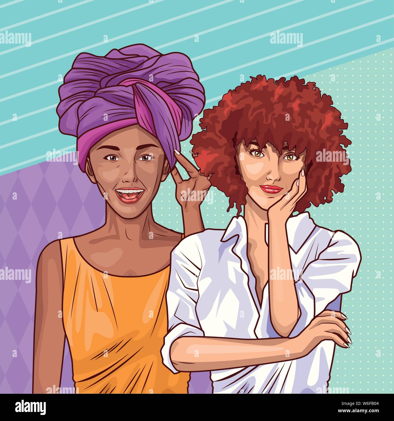 Pop art fashion and beautiful women cartoon Stock Vector Image & Art ...