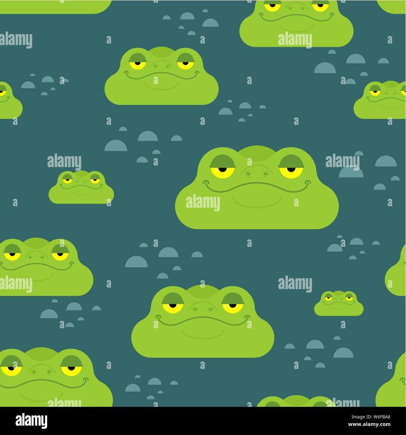 Frog in swamp pattern seamless. Toad background. Baby cloth texture ...