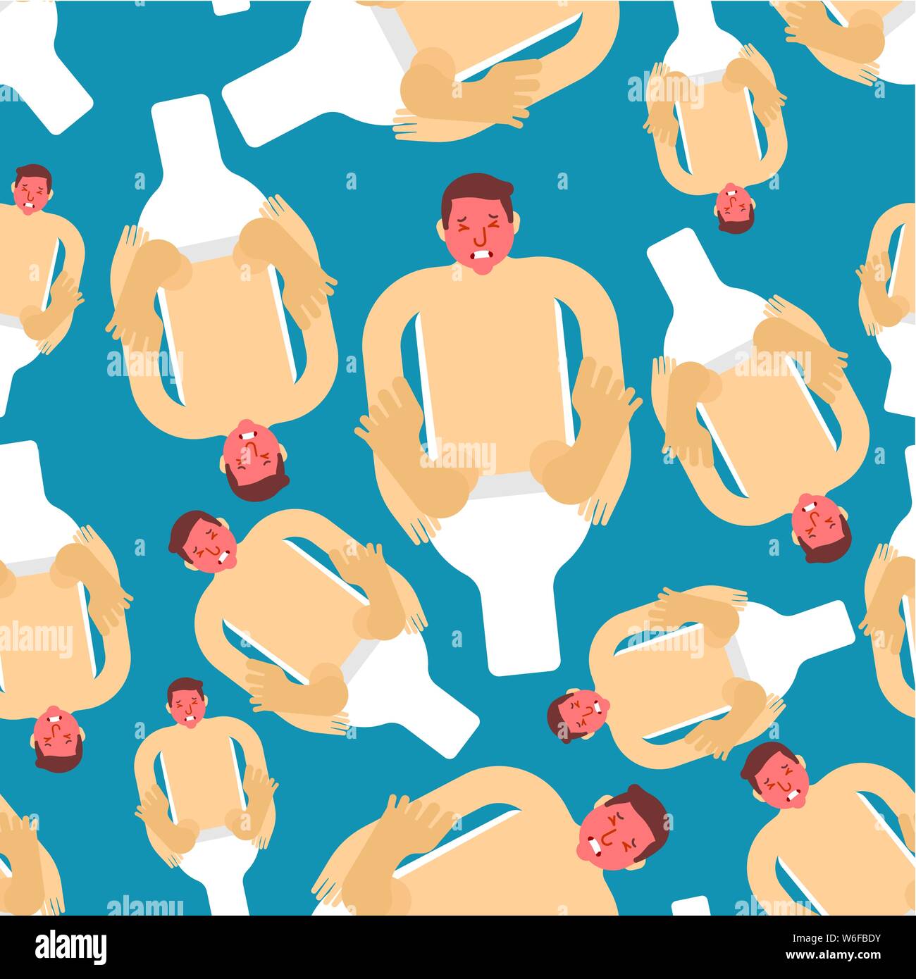 Man on toilet pattern seamless. Guy poop background. vector texture ...