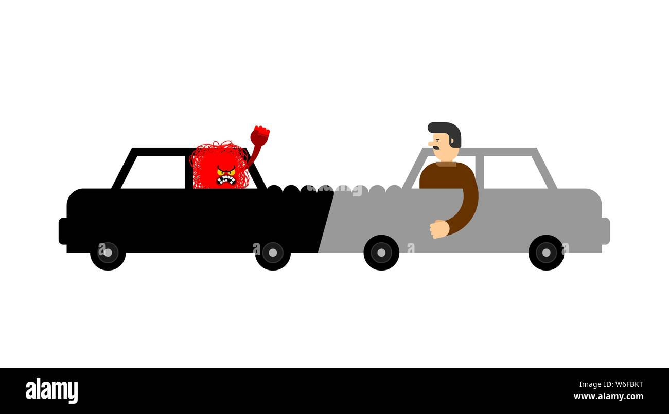 Man driver road rage woman Stock Vector Images - Alamy