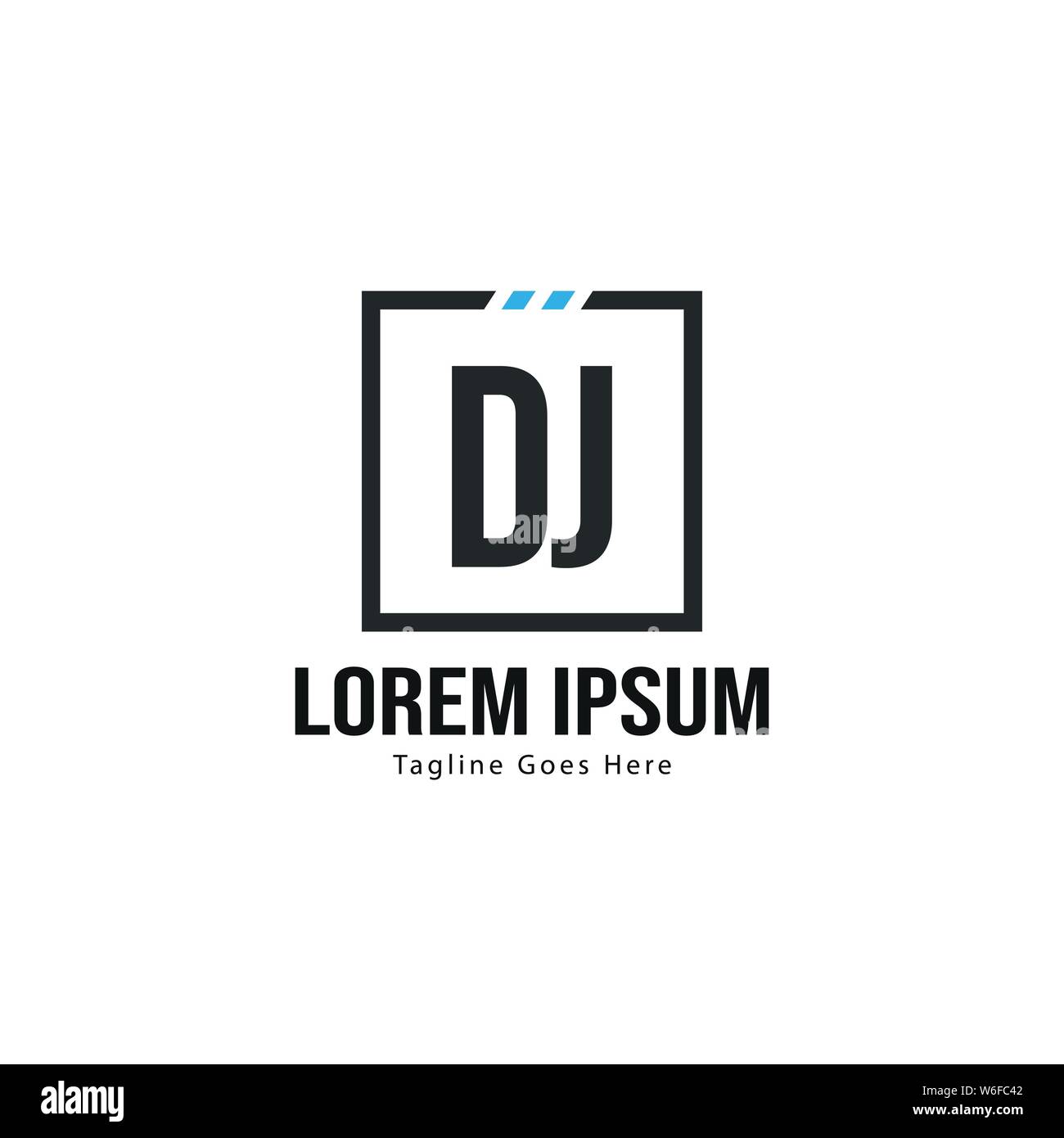 DJ Letter Logo Design. Creative Modern DJ Letters Icon Illustration ...