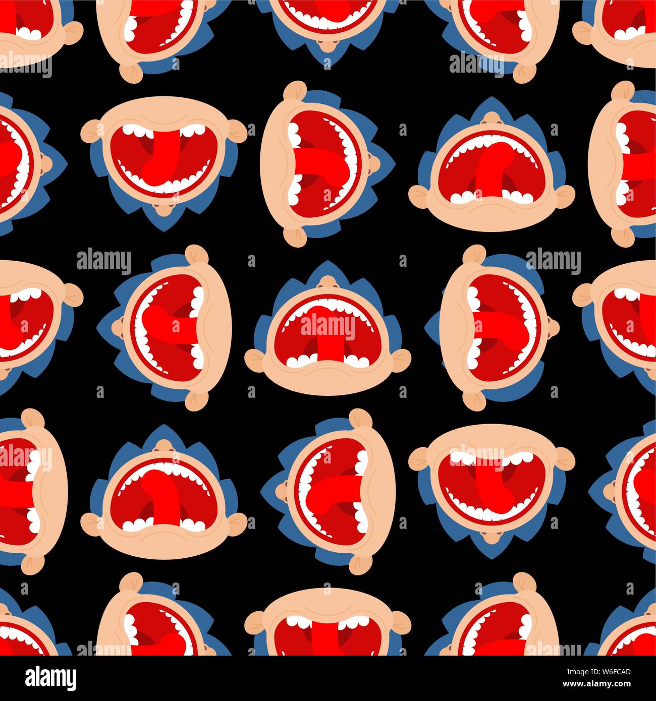 Boy crying open mouth pattern seamless. Child tantrum background Stock ...