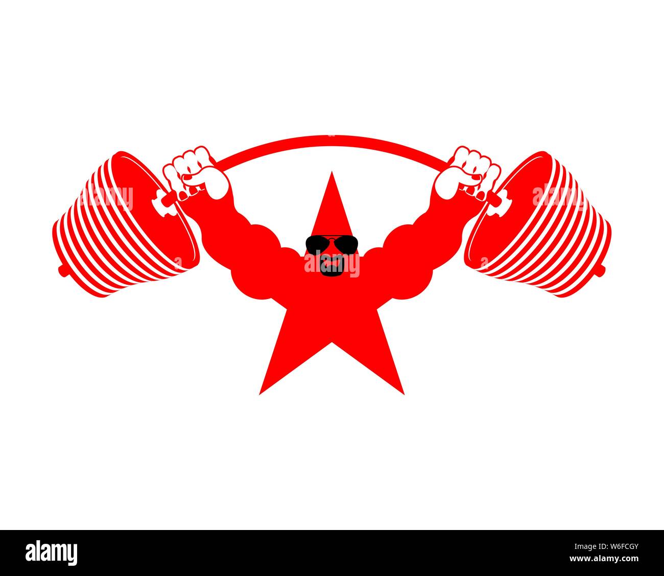 Strong star sign. fitness and bodybuilding logo Stock Vector Image ...