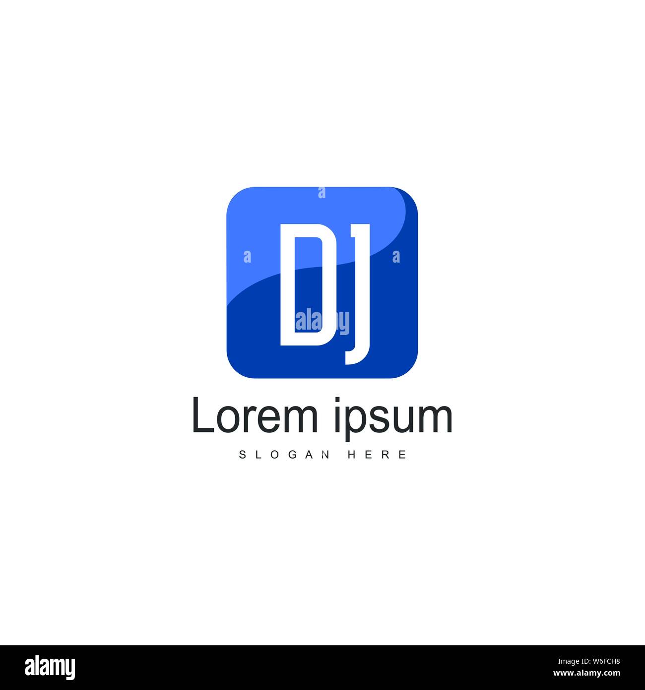 DJ Letter Logo Design. Creative Modern DJ Letters Icon Illustration ...