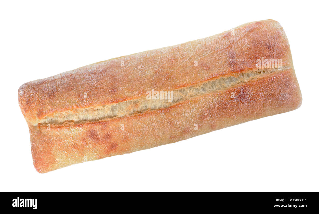 rustic ciabatta bread isolated on white background Stock Photo - Alamy