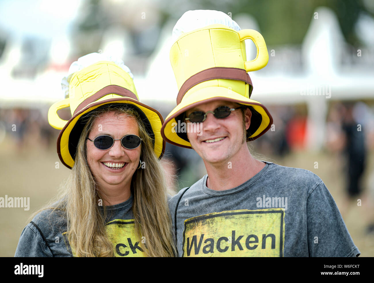 Wacken, Germany. 01st Aug, 2019. Visitors of the WOA - Wacken Open Air ...