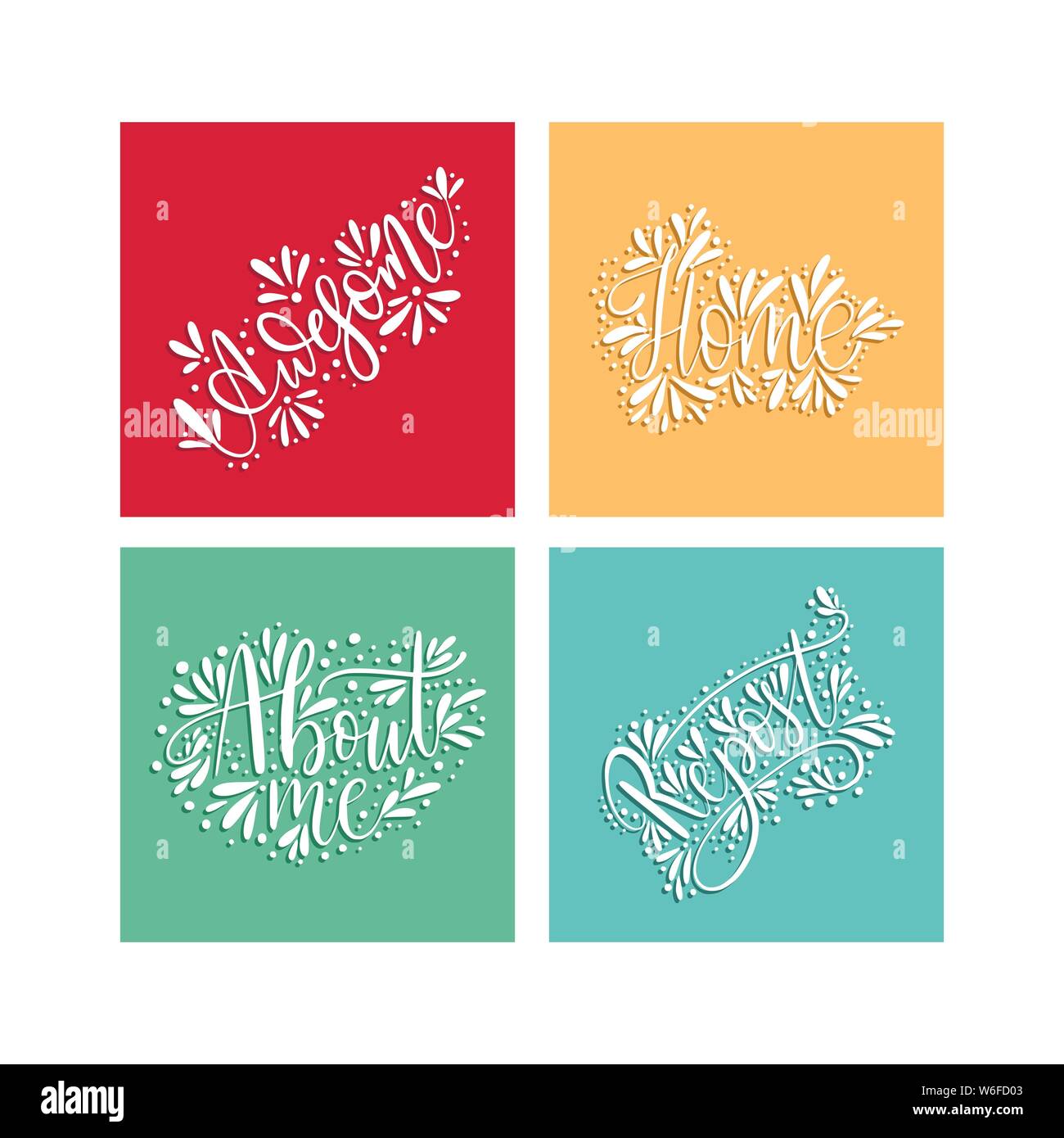 Social media lettering set. Vector illustration Stock Vector Image ...