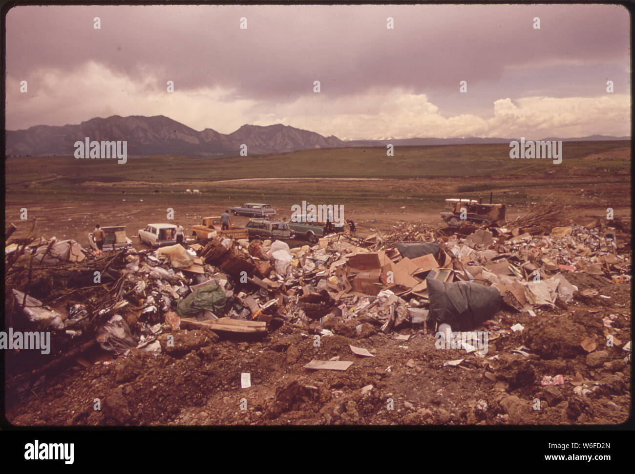 BOULDER COUNTY'S LANDFILL DUMP. SOLID WASTE IS DUMPED INTO TRENCHES AND ...
