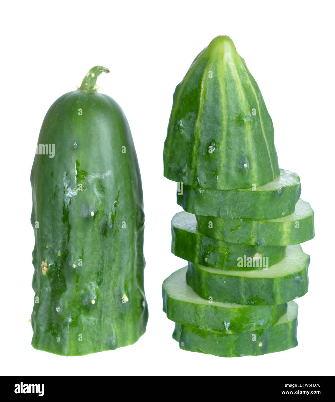 stack of pickle cucumber isolated on white Stock Photo - Alamy