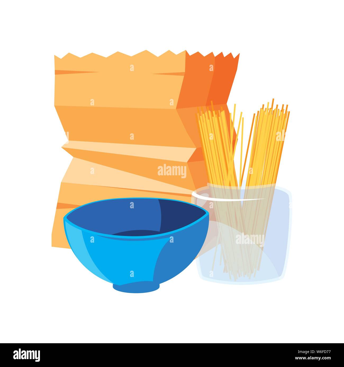 Packet of spaghetti Stock Vector Images - Alamy