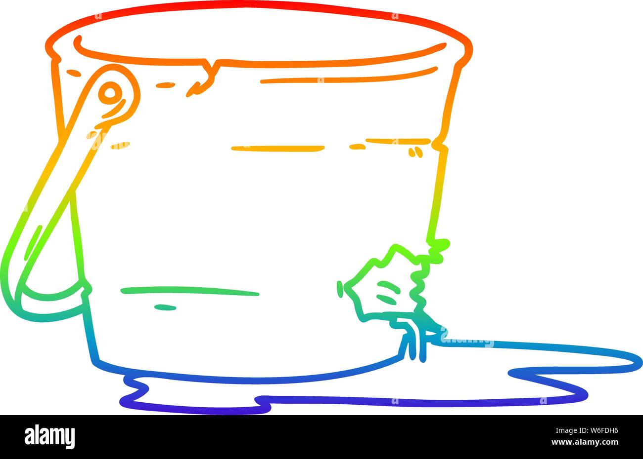 Broken bucket cartoon hi-res stock photography and images - Alamy