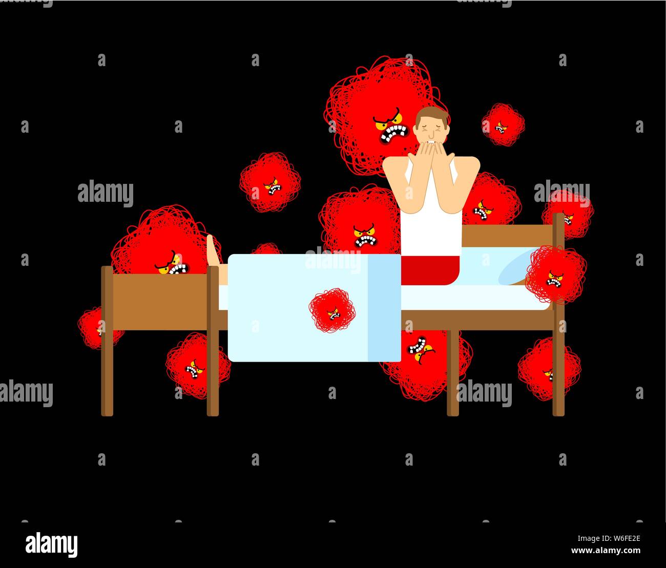 Nightmare shadow bedroom hi-res stock photography and images - Alamy