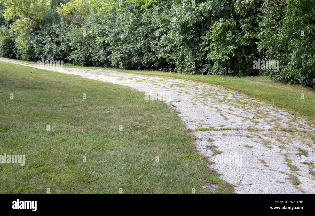 old and forgotten curvy path in park Stock Photo - Alamy