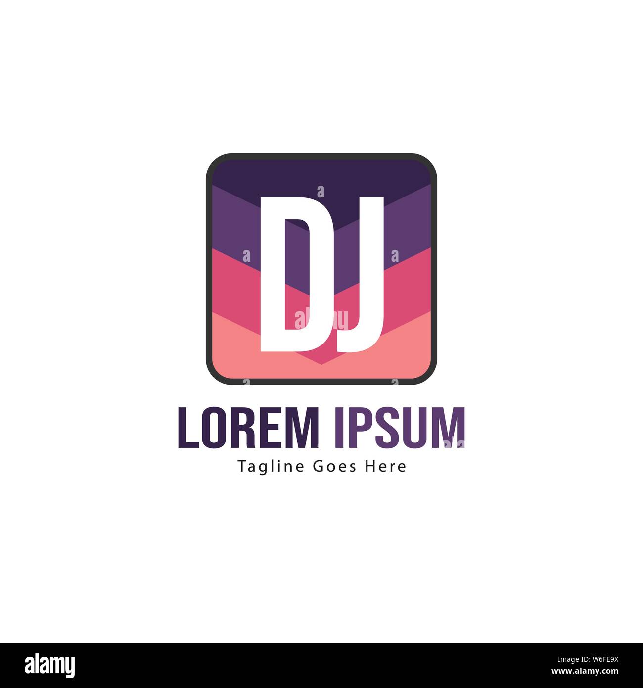 DJ Letter Logo Design. Creative Modern DJ Letters Icon Illustration design Stock Vector Image ...