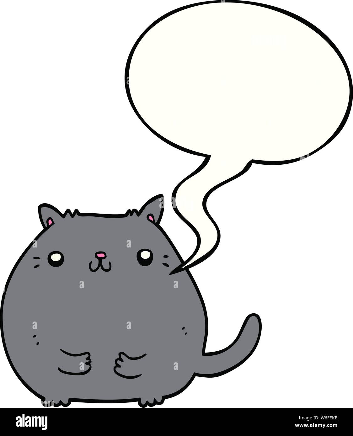 cartoon cat with speech bubble Stock Vector Image & Art - Alamy
