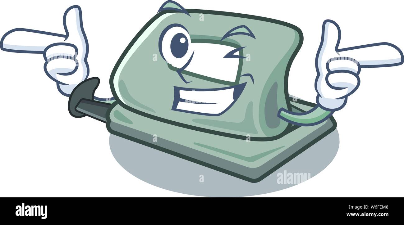 Wink Hole Puncher Isolated In The Character Stock Vector Image And Art