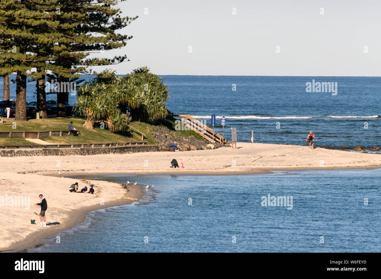 Bulcock beach at Caloundra on the Sunshine Coast in Queensland ...